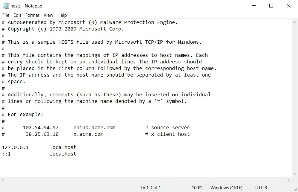 พบปัญหาใน File HOST บน Windows 10 - Hostatom Web Hosting