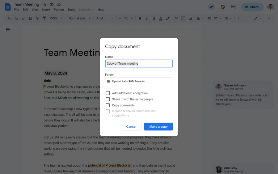 Google Docs เตรียมอัปเดตฟีเจอร์สำหรับเพิ่ม/ลบการเข้ารหัสจากฝั่ง client