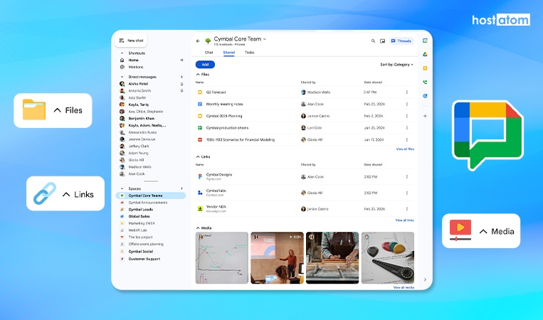 Google Chat ปรับปรุงการเข้าถึงและจัดเรียงไฟล์ใน space