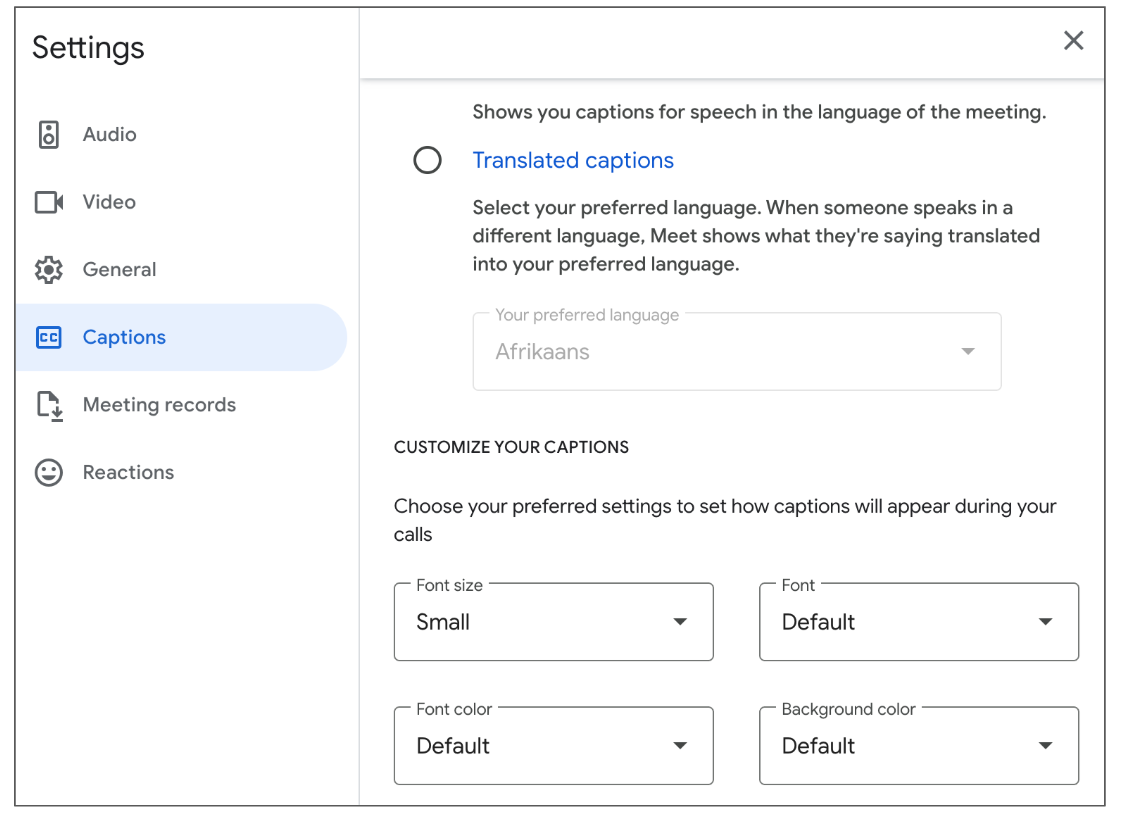 Google Meet อัปเดตฟีเจอร์ใหม่ให้ผู้ใช้สามารถปรับแต่งรูปแบบคำบรรยายได้แล้ว - Hostatom Web Hosting