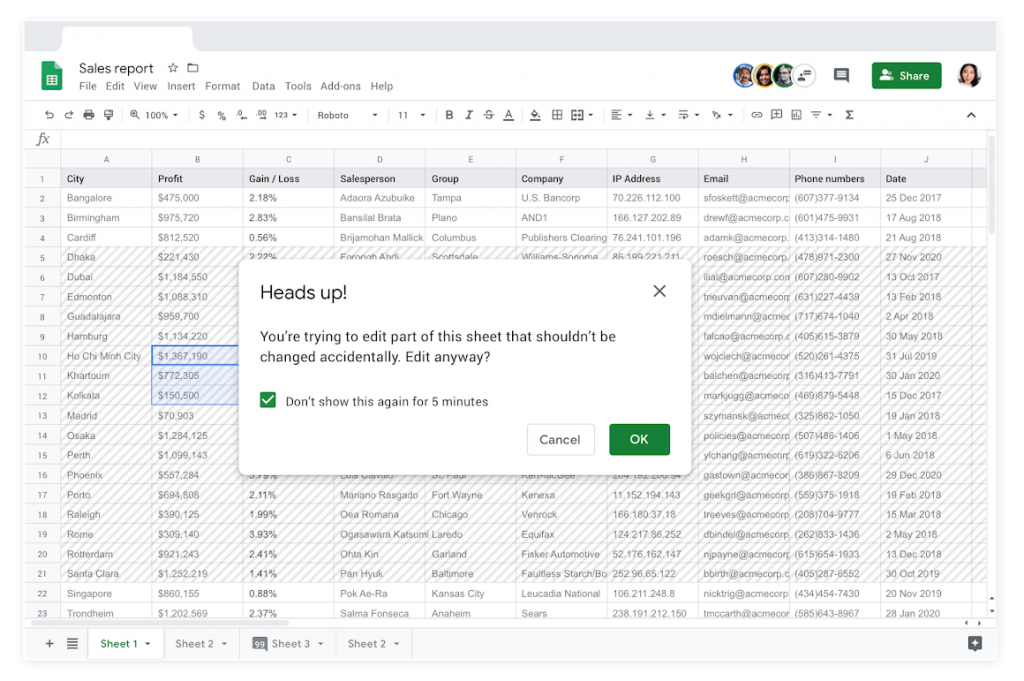 Google Sheets อัจฉริยะที่ใช้ทำงานร่วมกันได้อย่างปลอดภัย | hostatom