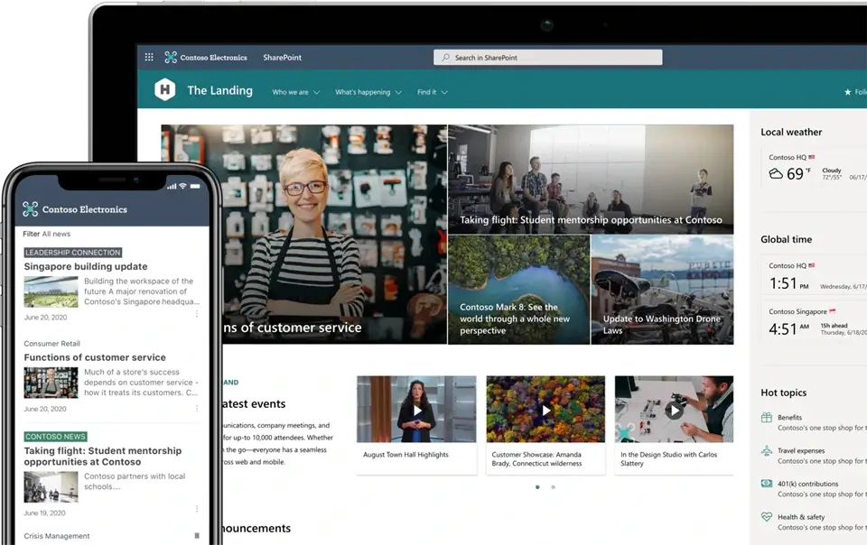 Microsoft SharePoint สื่อสาร ทำงานร่วมกันในองค์กร | hostatom