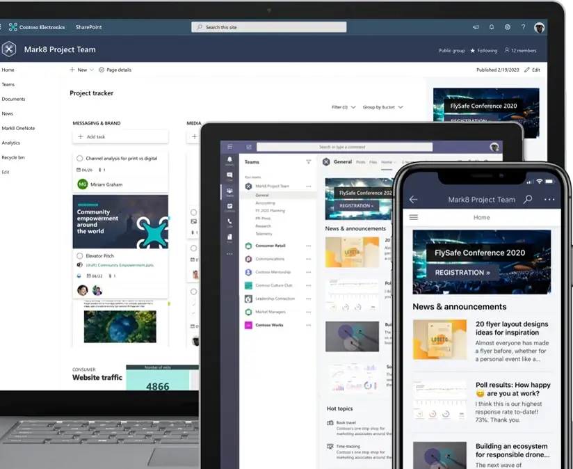 Microsoft SharePoint สื่อสาร ทำงานร่วมกันในองค์กร | hostatom